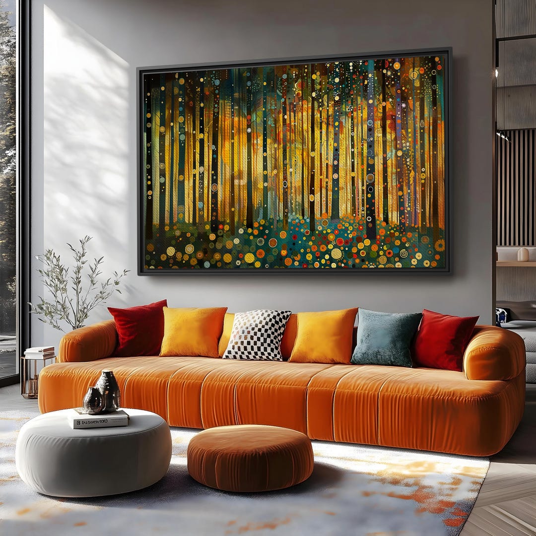 Gustav Klimt Birch Forest Print, Gustav Klimt Inspired Art, Gustav ...