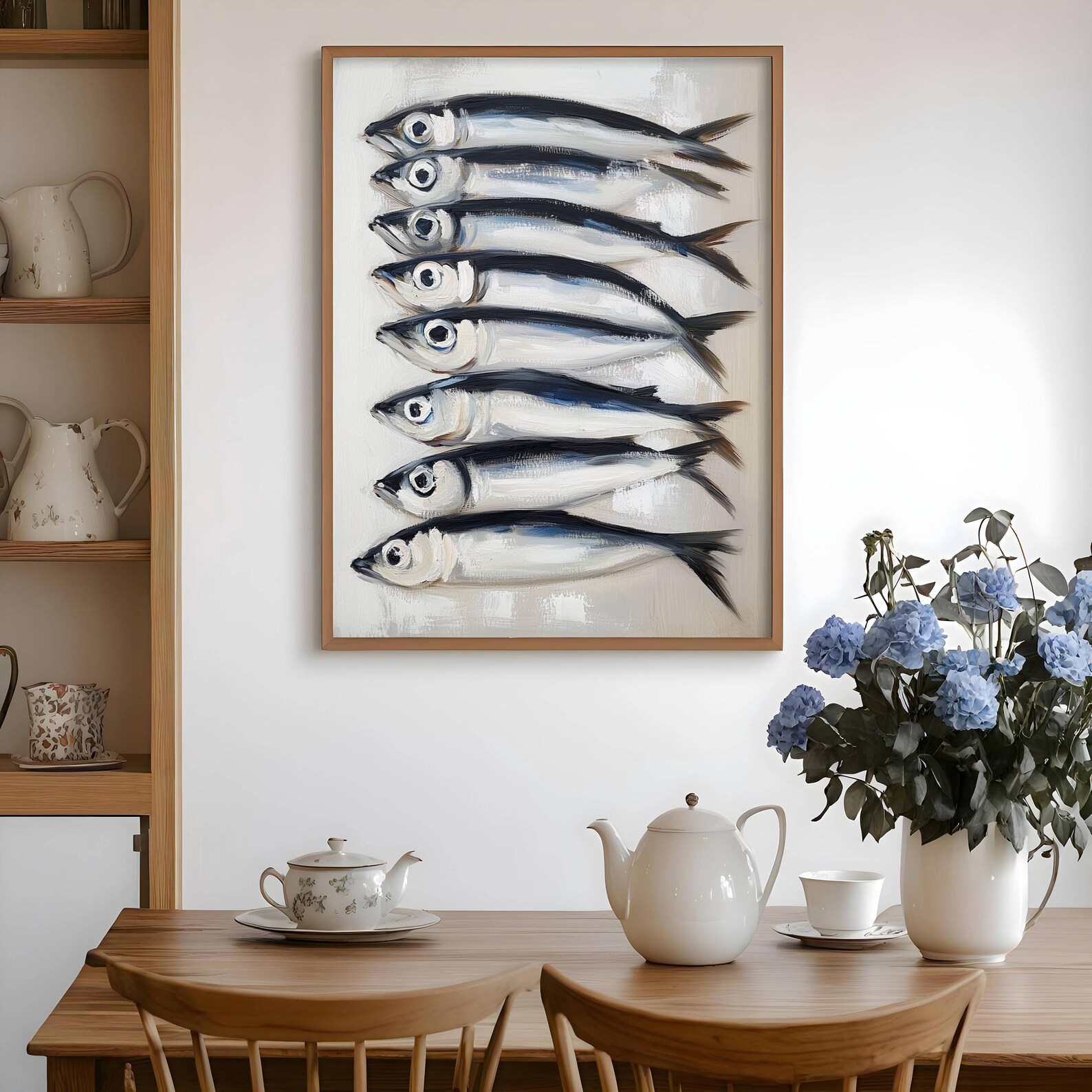Sardines Art Print, Oil Painting Still Life, Sardine Oil Painting ...