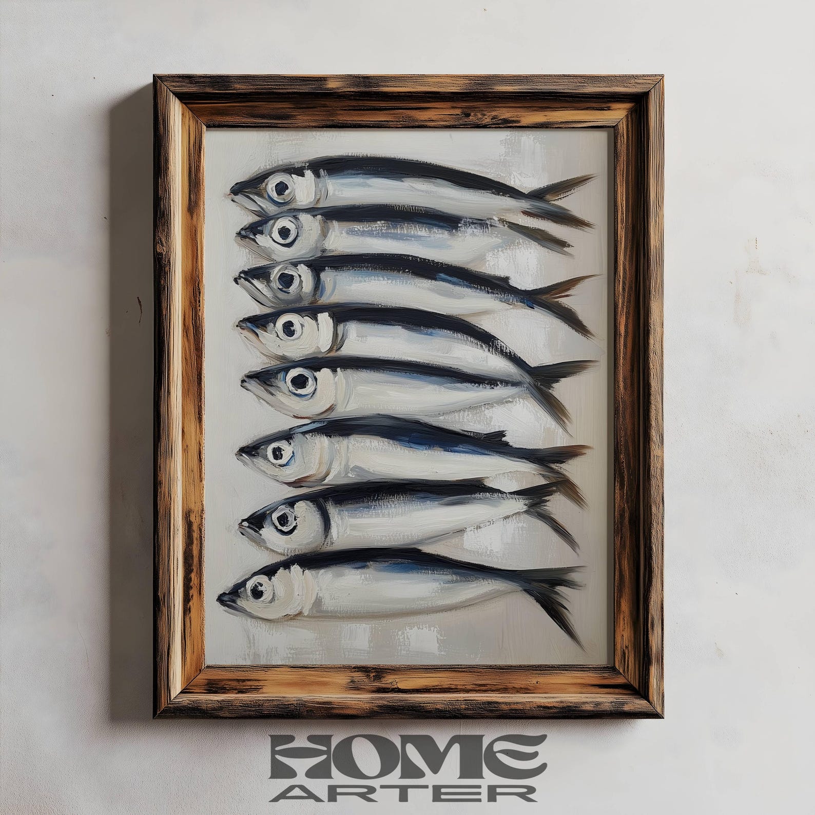 Sardines Art Print, Oil Painting Still Life, Sardine Oil Painting ...