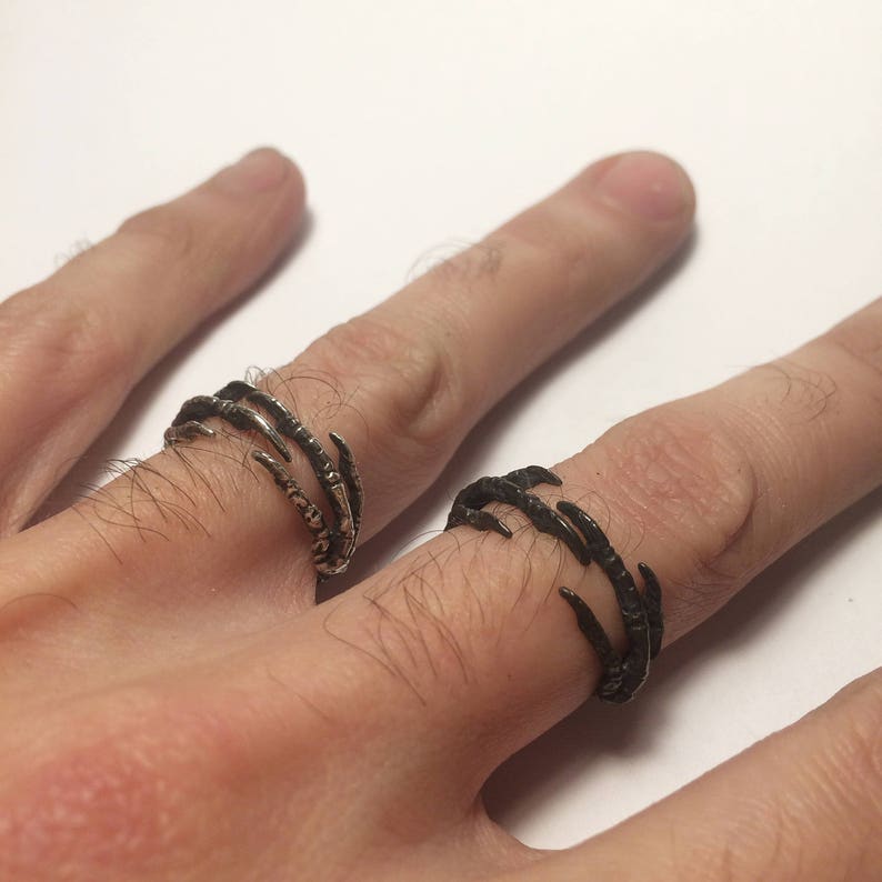 Cardinal Sin Claw Ring Single Talon Sterling Silver - Etsy