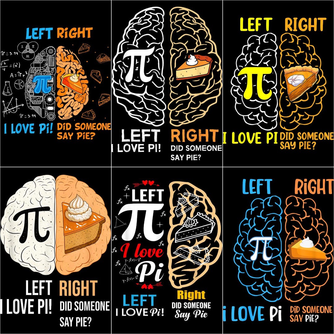 Pi Day Humor Collection - Fun PNG Designs for T-shirts, Stickers, Mugs ...