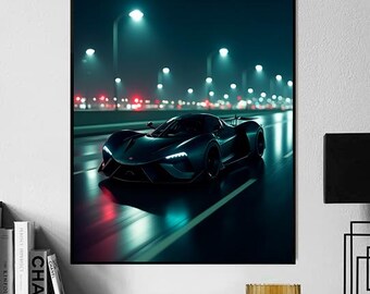 JDM Skyline Poster | Midnight Club Design | Japanese Car Art | Digital ...