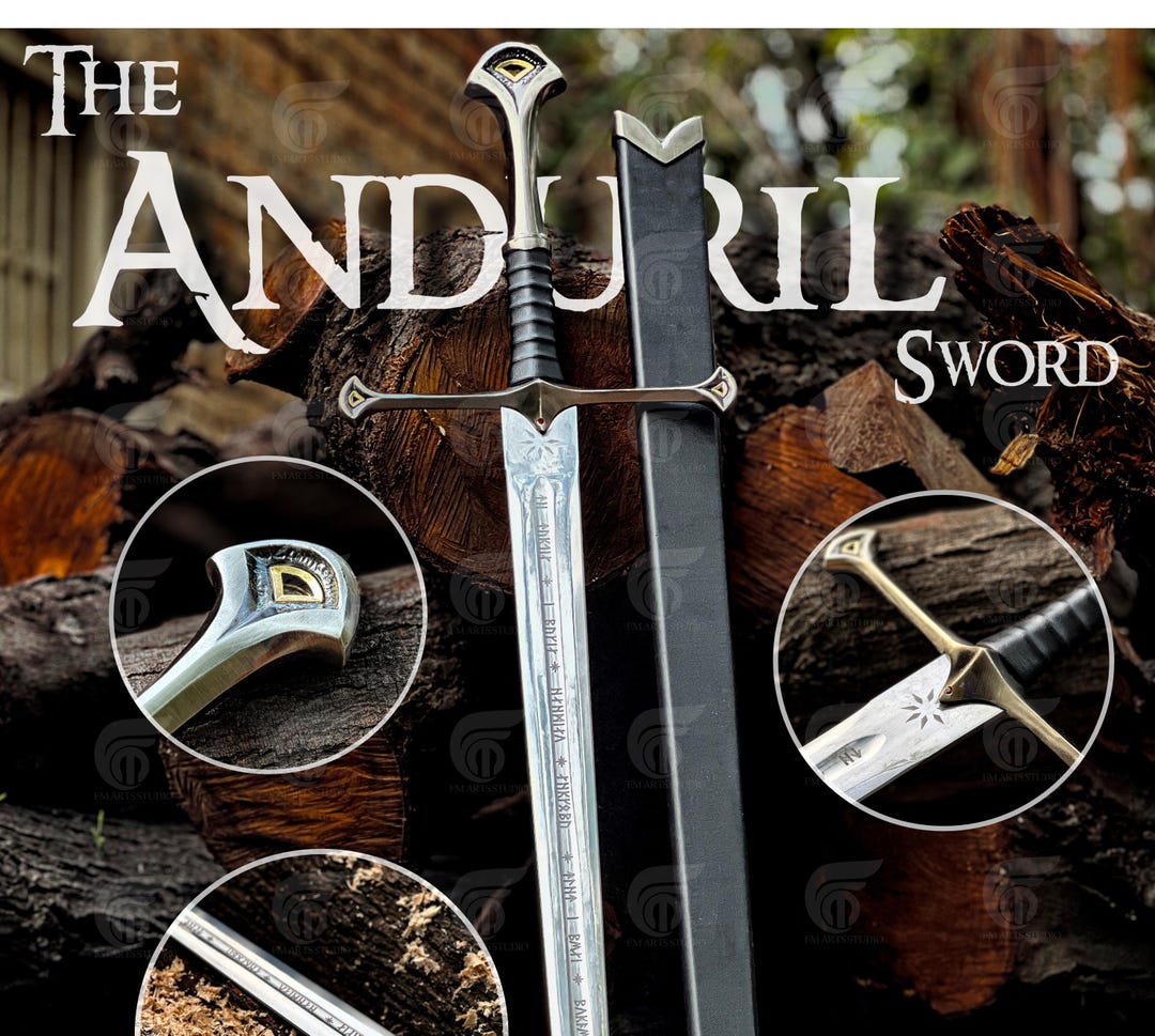 King Aragorn Anduril Sword of Narsil, Personalized Easter Gift for Men ...