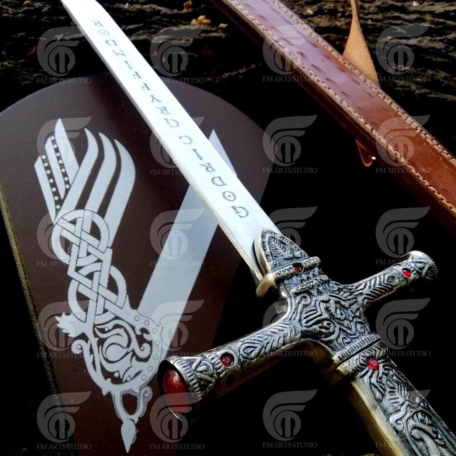 Custom Handmade Harry Potter Sword, Wizard Wand Godric Gryffindor Sword ...