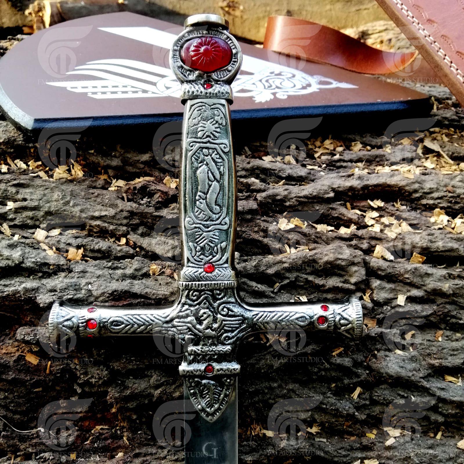 Custom Handmade Harry Potter Sword, Wizard Wand Godric Gryffindor Sword ...
