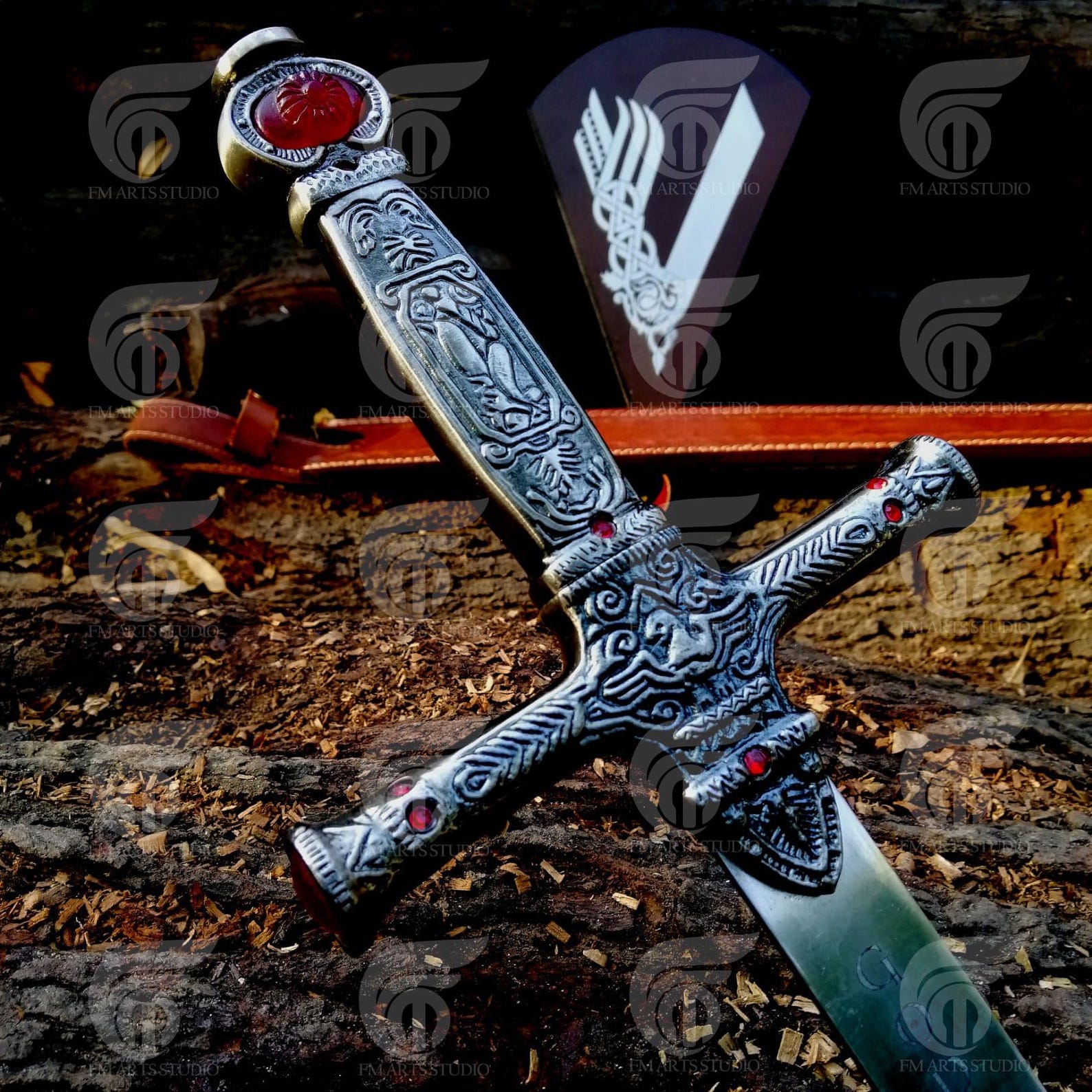 Custom Handmade Harry Potter Sword, Wizard Wand Godric Gryffindor Sword ...