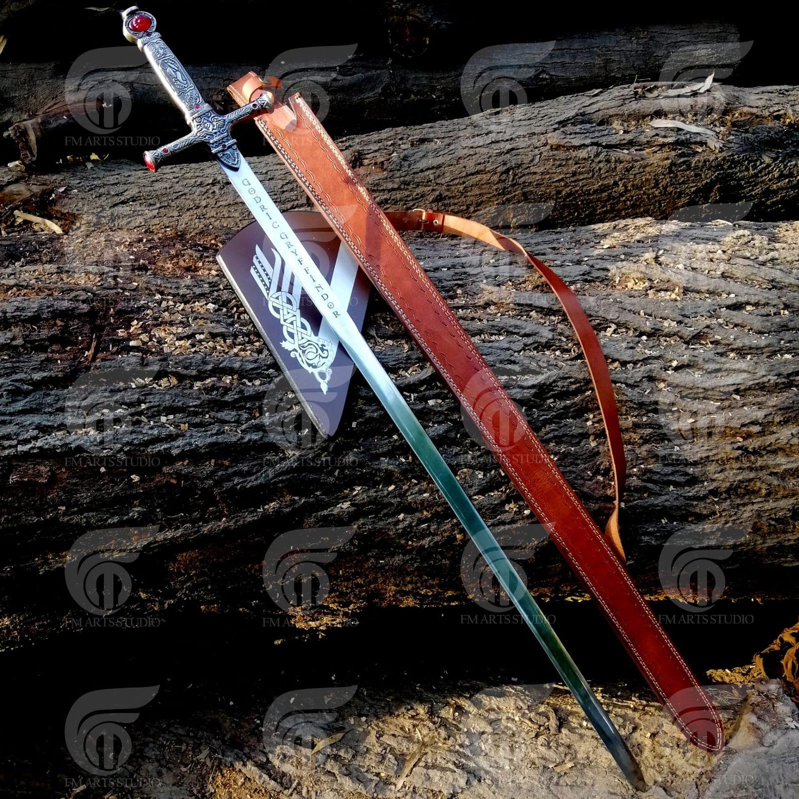 Custom Handmade Harry Potter Sword, Wizard Wand Godric Gryffindor Sword ...