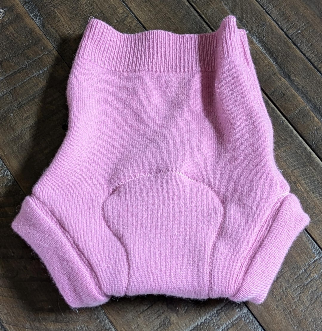 Upcycled Wool Diaper Cover, Soaker, Small, Cashmere, Extra Layers, Pink ...