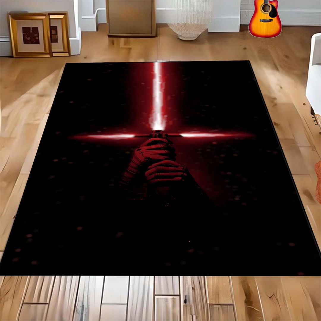 Sith Lightsaber Rug: Sci-fi Boys Room Decor, Modern Energy Theme - Etsy