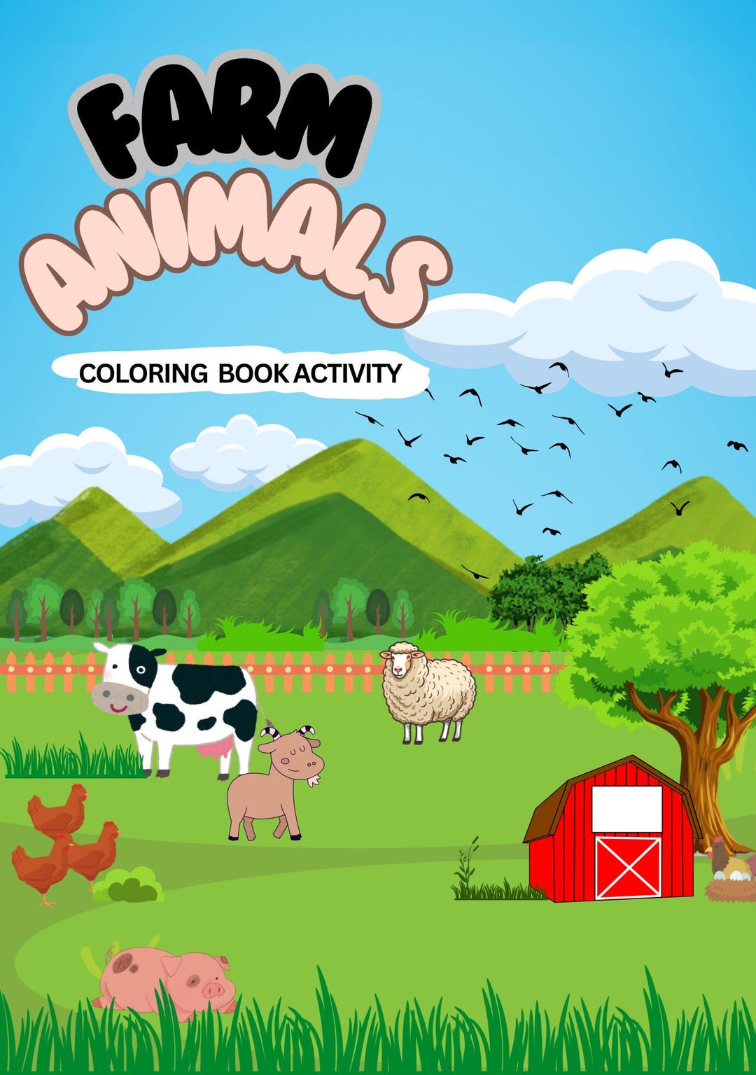 Farm Animals — Coloring Book Activity - Etsy