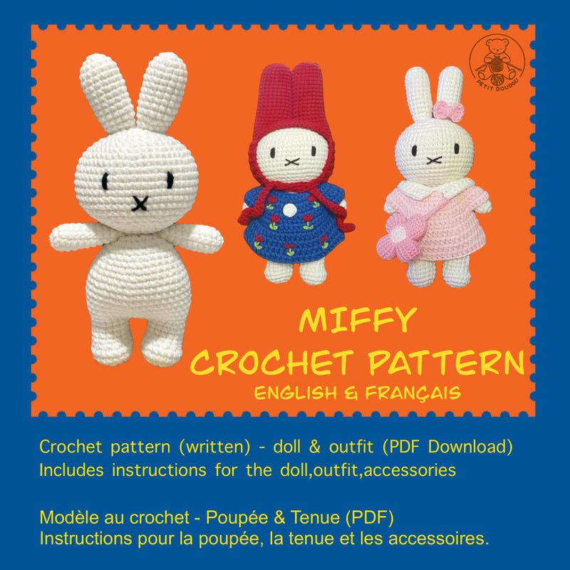 Miffy Amigurumi Keychain - Etsy