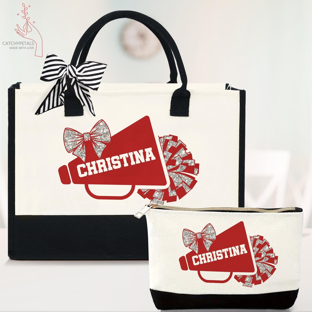 Personalized Cheerleading Tote Bag, Cheer Team Gift, Cheerleading Coach ...