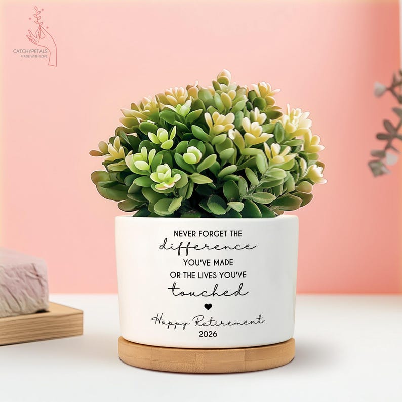 Retirement Plant Pot, Retirement Gifts for Women, Retired Coworker Gift ...