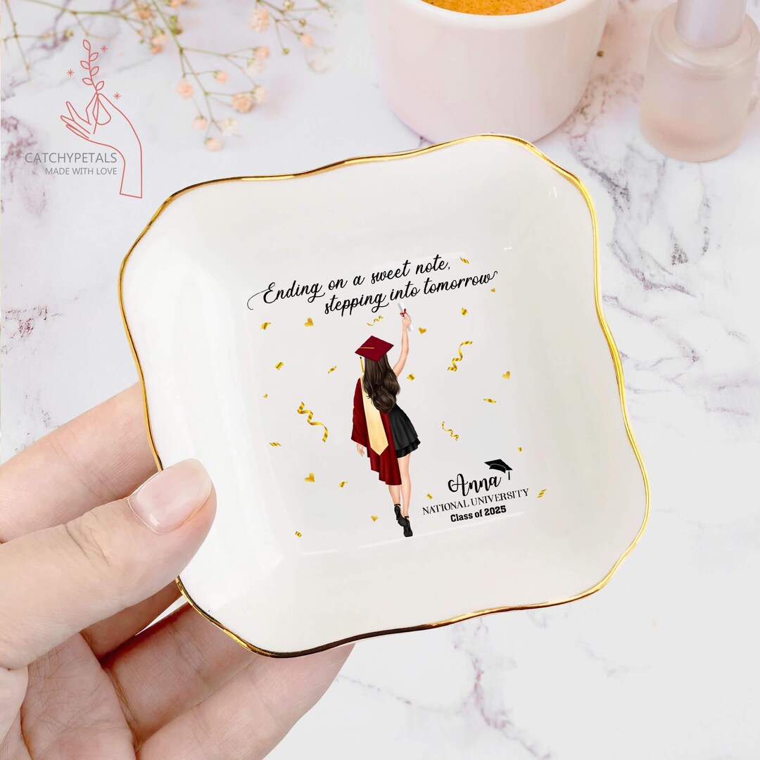 Personalized Graduation Jewelry Dish, Class of 2025, Graduation Gift ...