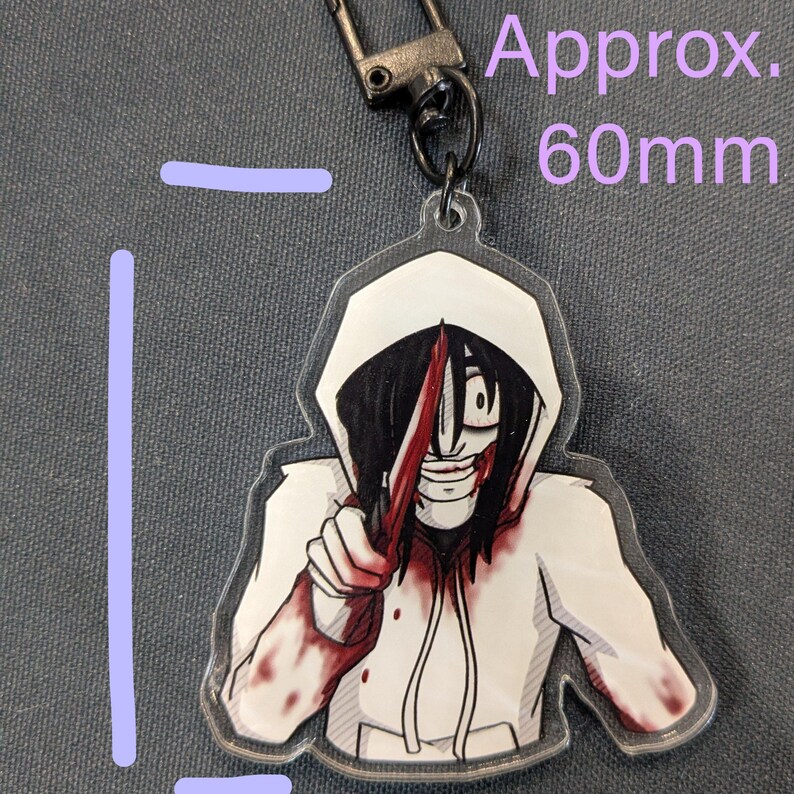 Jeff the Killer Creepypasta Keychain - Etsy Australia