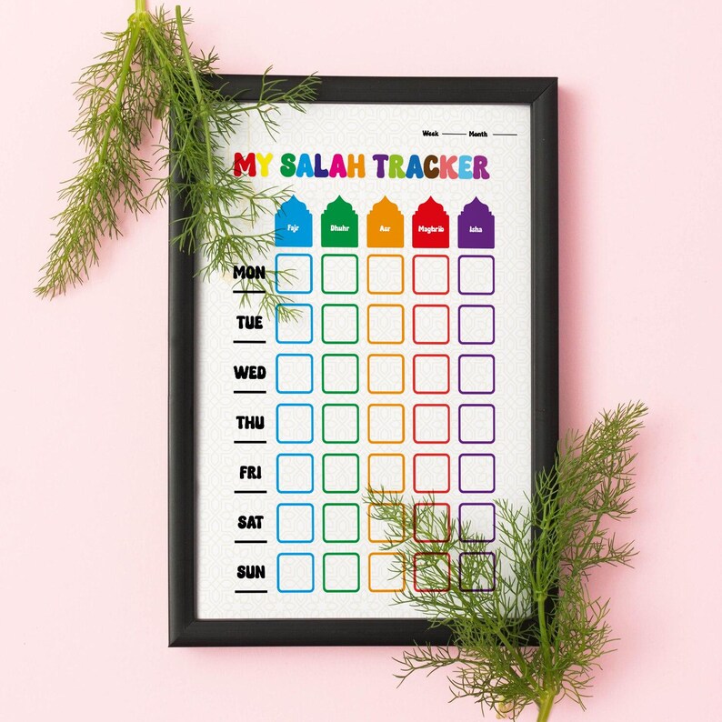 Salah Tracker Printable – Islamic Prayer Log Weekly Digital Download - Etsy