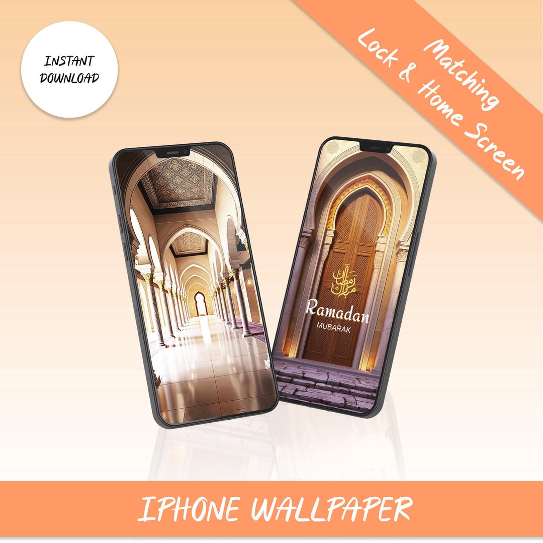 Ramadan Mobile Wallpapers | Islamic Phone Backgrounds | Pack of 2 Lock ...