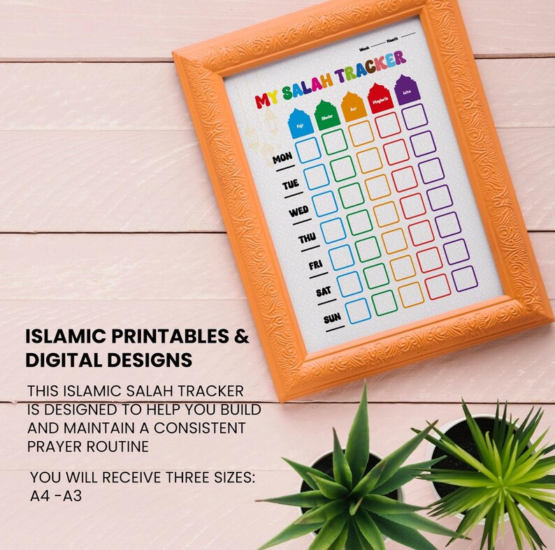 Salah Tracker Printable – Islamic Prayer Log Weekly Digital Download - Etsy