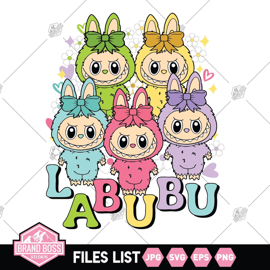 Labubu SVG Bundle | Labubu Png | Kawaii Monsters Cliparts | Labubu ...