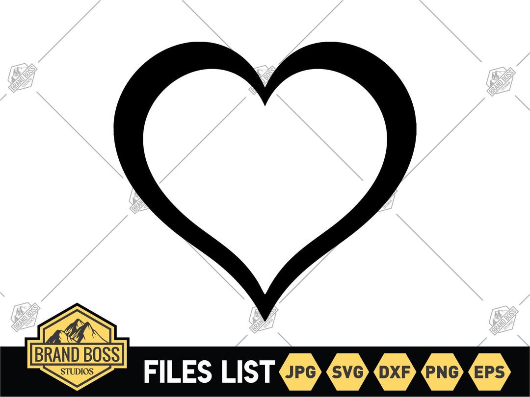 Cute Heart SVG | Heart Png | Love Svg | Heart Clipart | Heart Vector ...