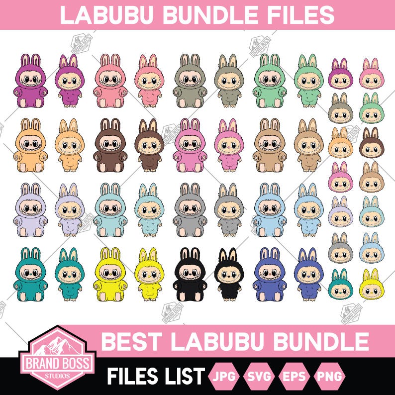 Labubu Designs SVG Bundle | Labubu Clipart | Labubu PNG | Cute Labubu ...