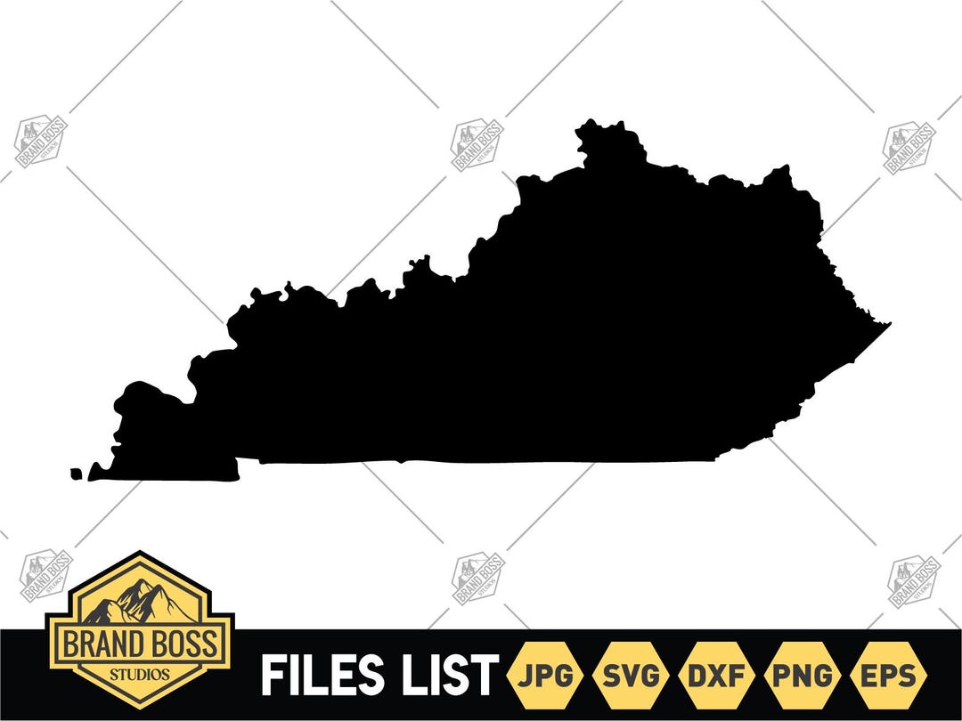 Kentucky State SVG Files | Kentucky Map Clip Art | Kentucky Silhouette ...