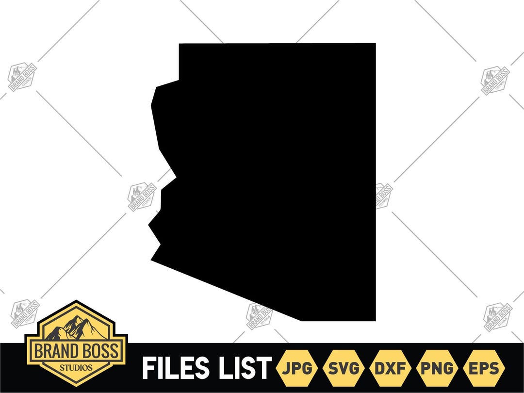 Arizona Shape SVG Files | Arizona Map Clip Art | Arizona Cut Files ...
