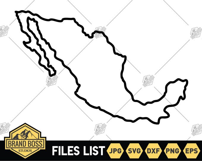 Mexico Map Frame Svg, Mexico Svg, Mexican Flag Svg, Monogram, Split ...