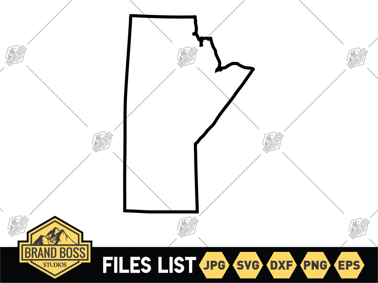 Manitoba Outline SVG Files | Manitoba Map Clip Art | Manitoba Cut Files ...