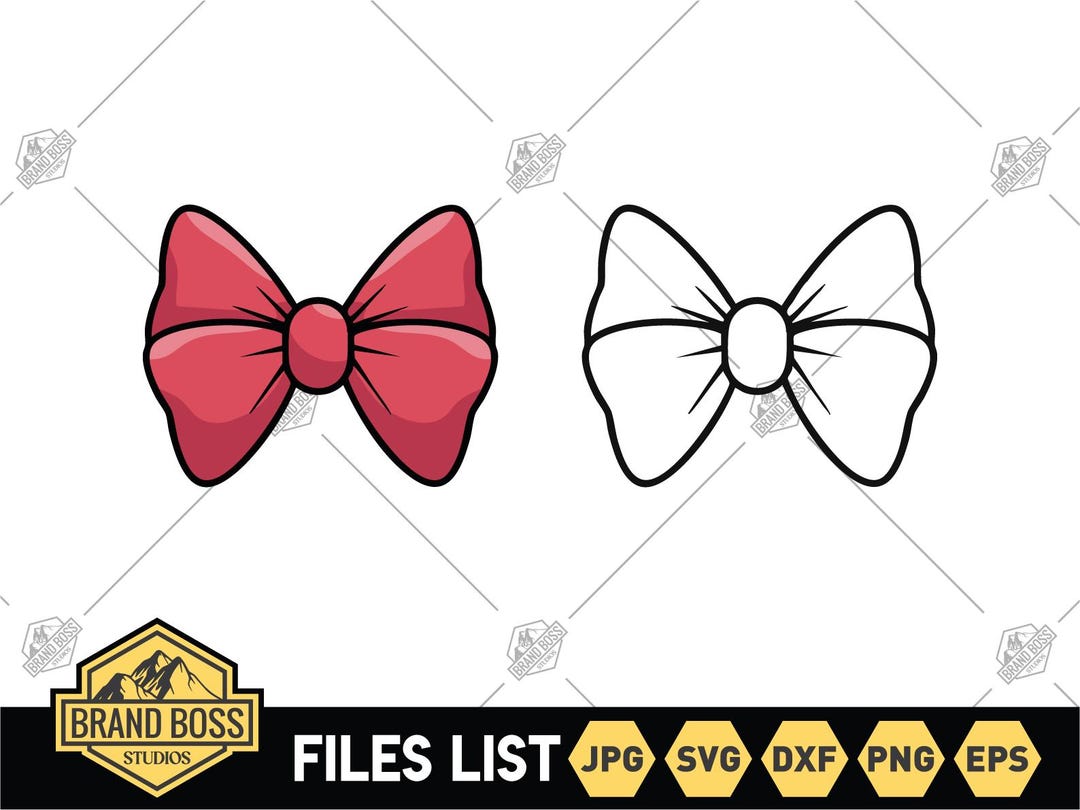 Bow Svg Png File | Bow Silhouette | Pink Bow Svg | Bow Outline Svg ...