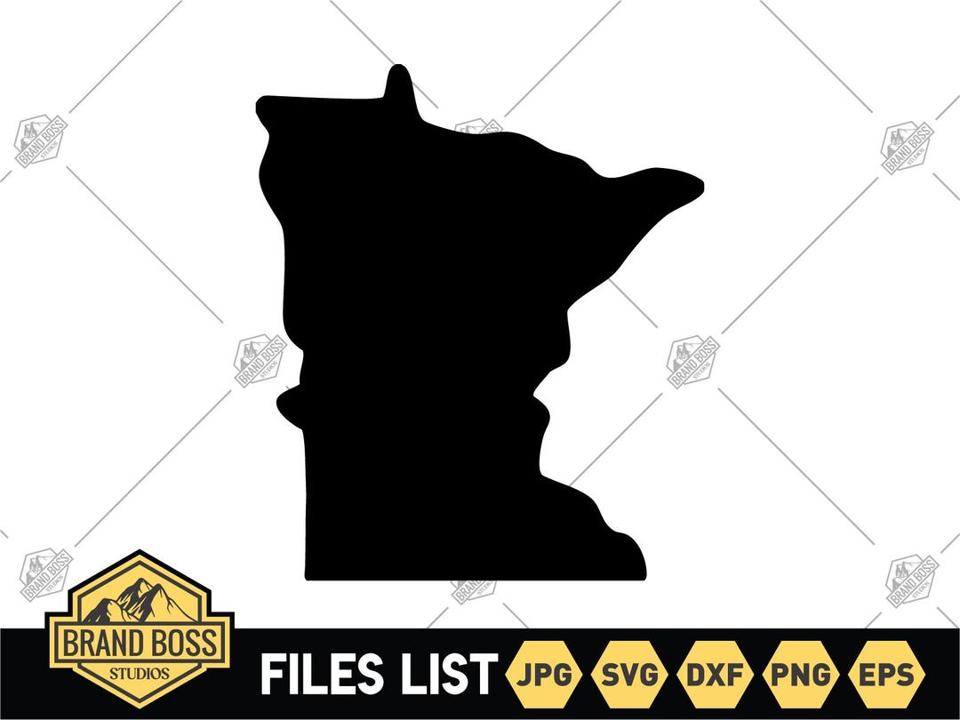 Minnesota State SVG Files | | Minnesota Map Clip Art | Minnesota ...