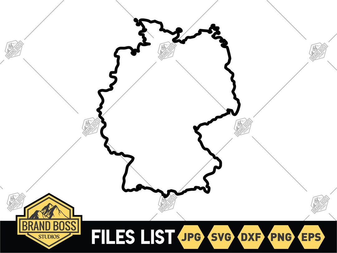 Germany Outline SVG | Germany SVG | Germany Cut Files | Germany ...