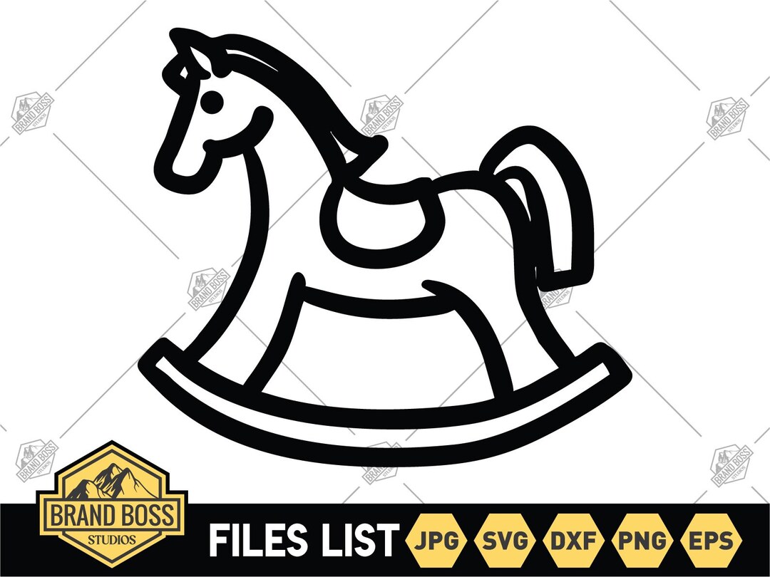 Rocking Horse Outline SVG Png | Horse Silhouette Svg | Elegant Pretty ...