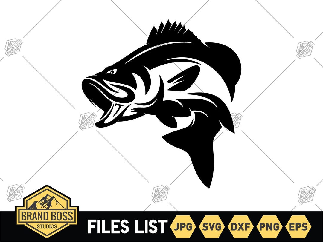 Bass Fishing Svg | Fishing Rod Svg | Fishing Svg | Fishing Hooks Svg ...