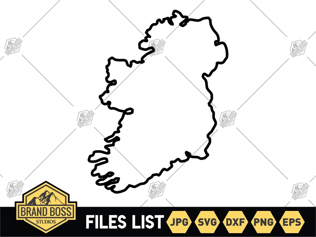 Ireland Shape SVG | Ireland Cut Files | Ireland Outline SVG | Ireland ...