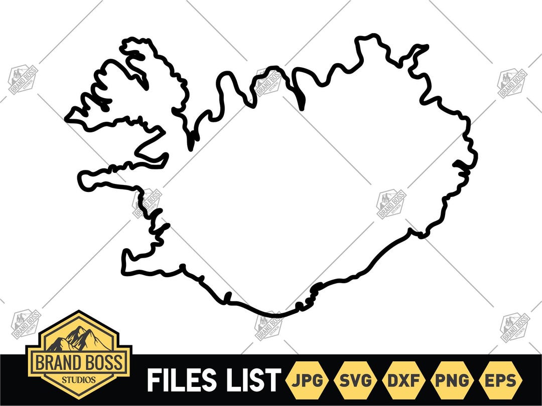 Iceland State SVG | Iceland Cut Files | Iceland Vector | Iceland ...