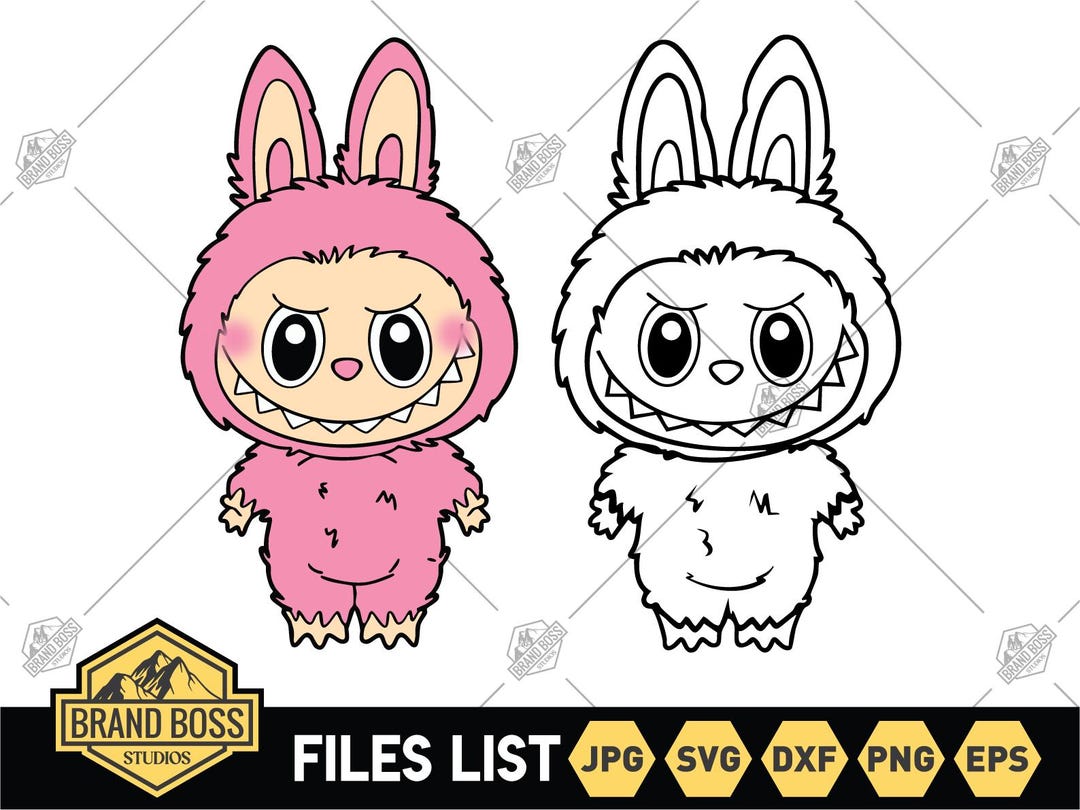 Paquete SVG de diseños de Labubu / Clipart de Labubu / PNG de Labubu ...