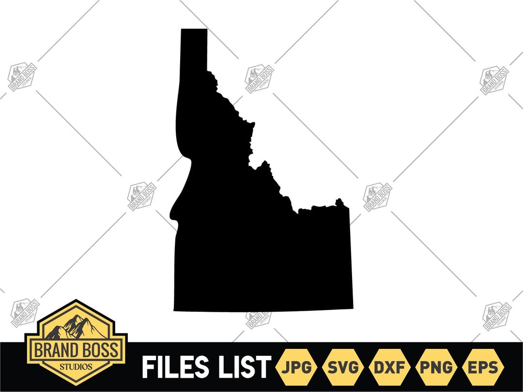 Idaho State Shape SVG Files | Idaho Map Clip Art | Idaho Silhouette Cut ...
