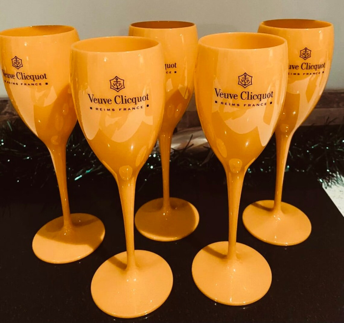 Veuve Clicquot Champagne Orange Flutes X12 - Etsy