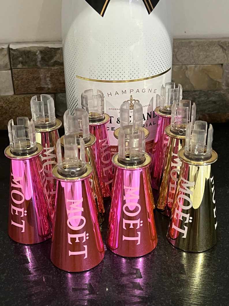 Moet & Chandon Champagne Gold and Pink Mini Sippers X100 - Etsy