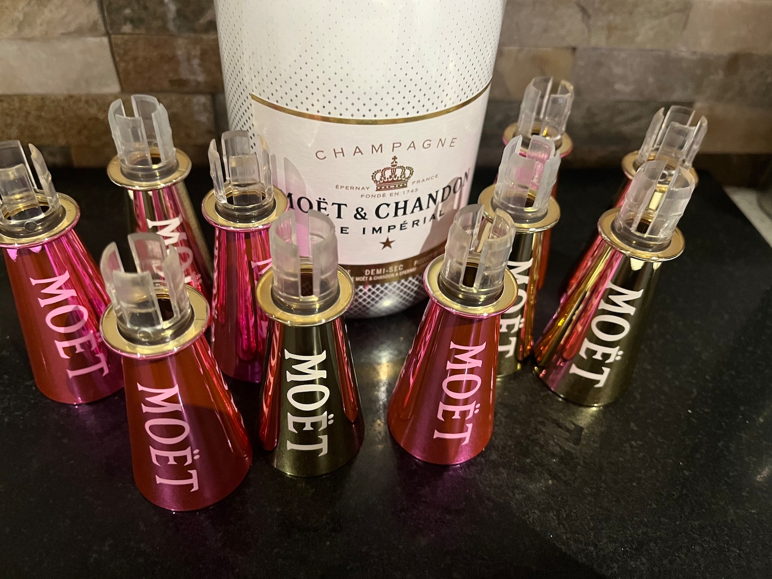 Moet & Chandon Champagne Gold and Pink Mini Sippers X100 - Etsy