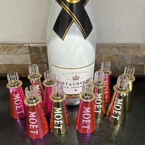 Moet & Chandon Champagne Gold and Pink Mini Sippers X100 - Etsy