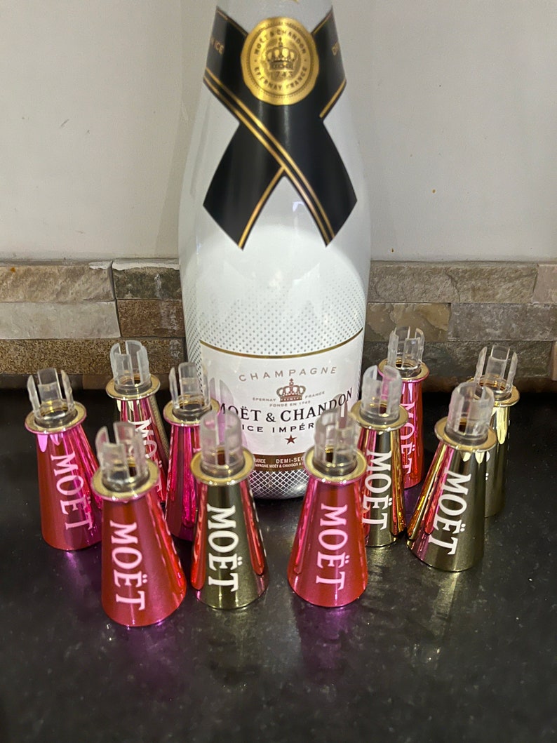 Moet & Chandon Champagne Gold and Pink Mini Sippers X100 - Etsy