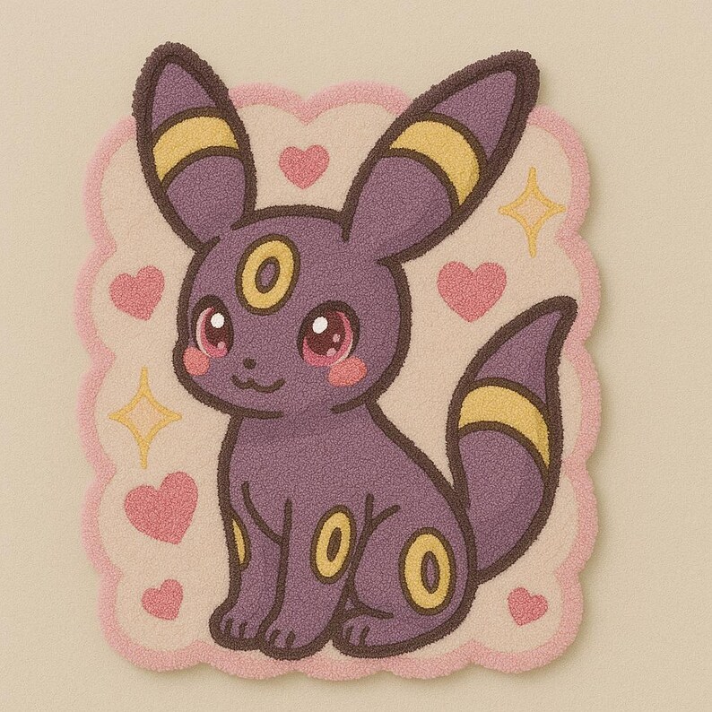 Pokémon Inspired Custom Tufted Rug, Unique Feminine Home Décor, Cool ...
