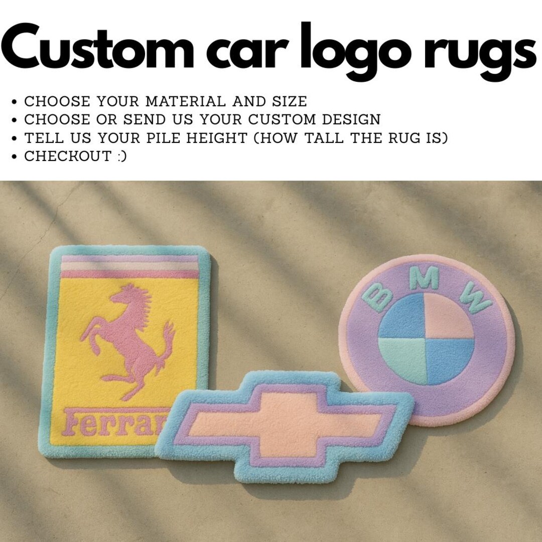 Custom Car Logo Rugs – Luxury Office Rugs, Man Cave Décor, Garage Mats ...