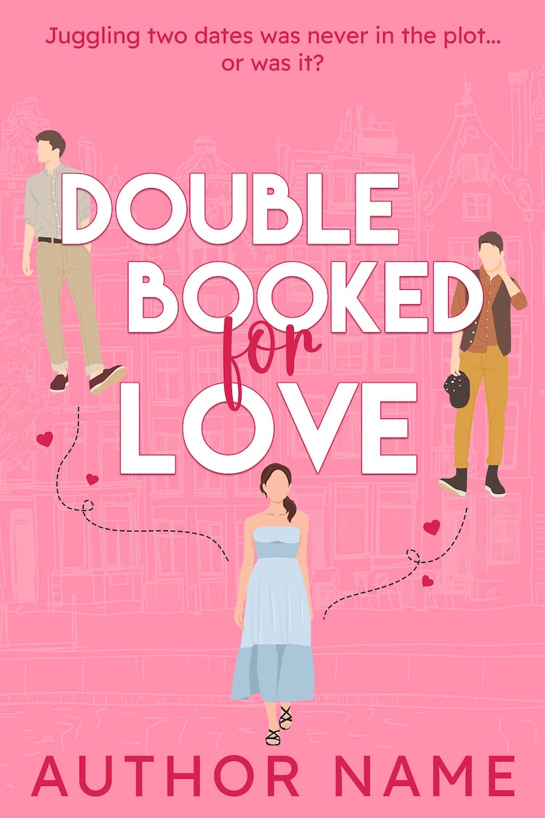 Double Booked for Love Premade Book Cover | Romcom Digital Cover for ...