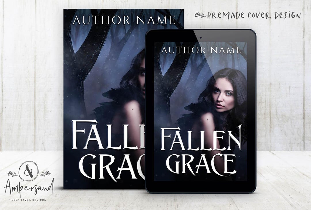 Premade Fantasy Romance Digital Ebook Cover Fallen Grace Seductive ...