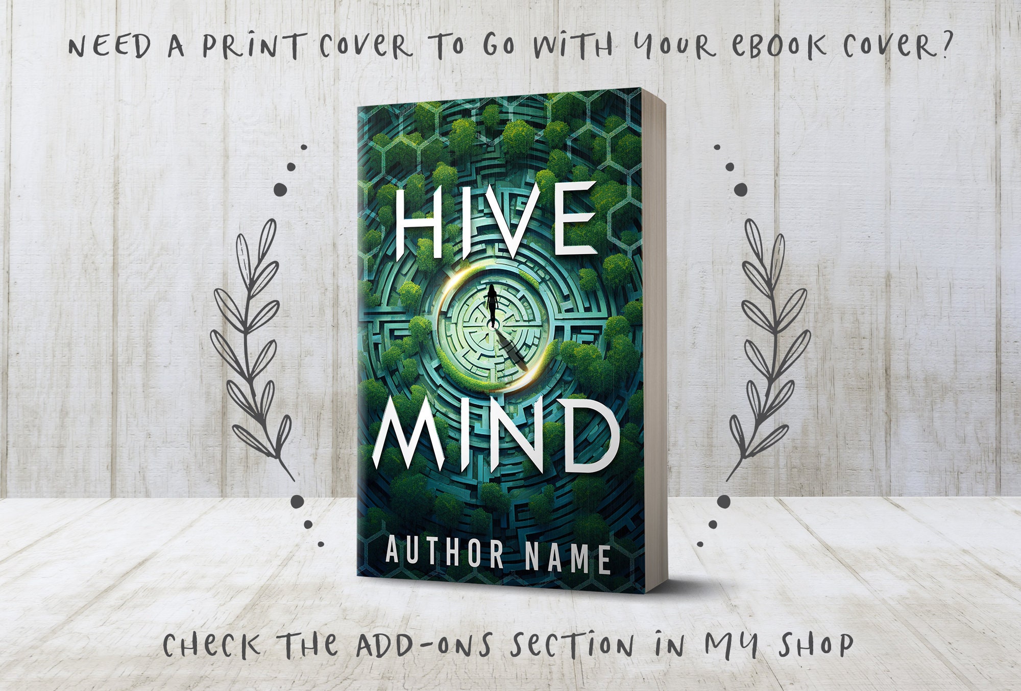 Premade Digital Ebook Book Cover Design hive Mind Science Fiction Sci ...