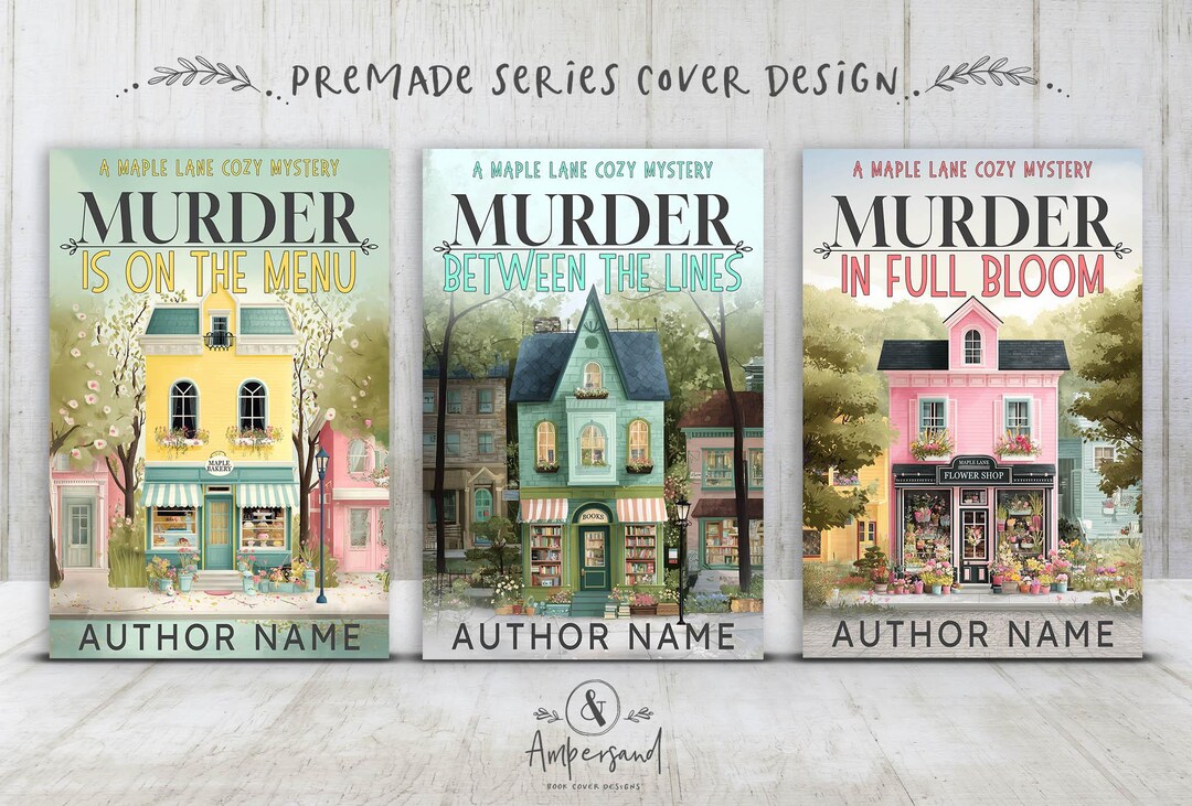 Cozy Mystery Premade Book Cover Series, Small Town Covers, Bakery ...
