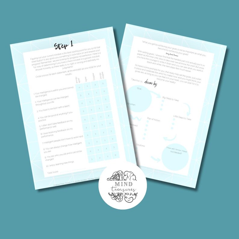 3 Step Mindset Improvement, Growth Mindset Planner, Printable Mindset ...